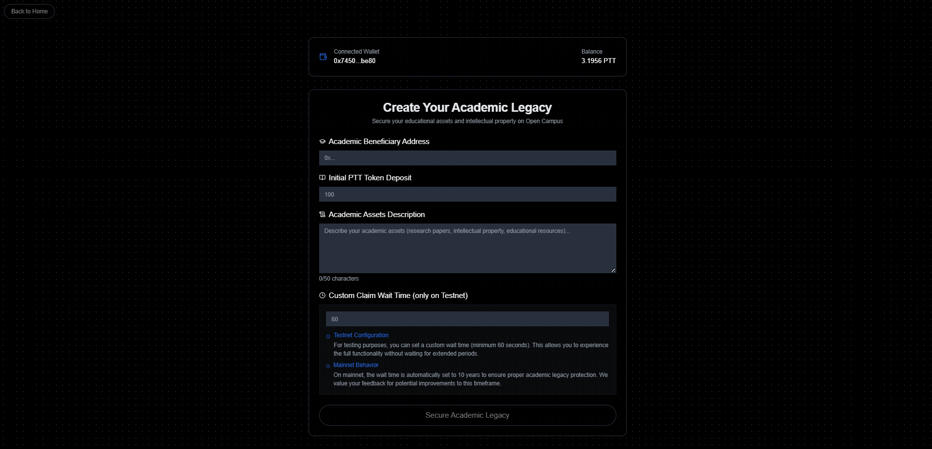 LEGACY ONCHAIN - HackQuest