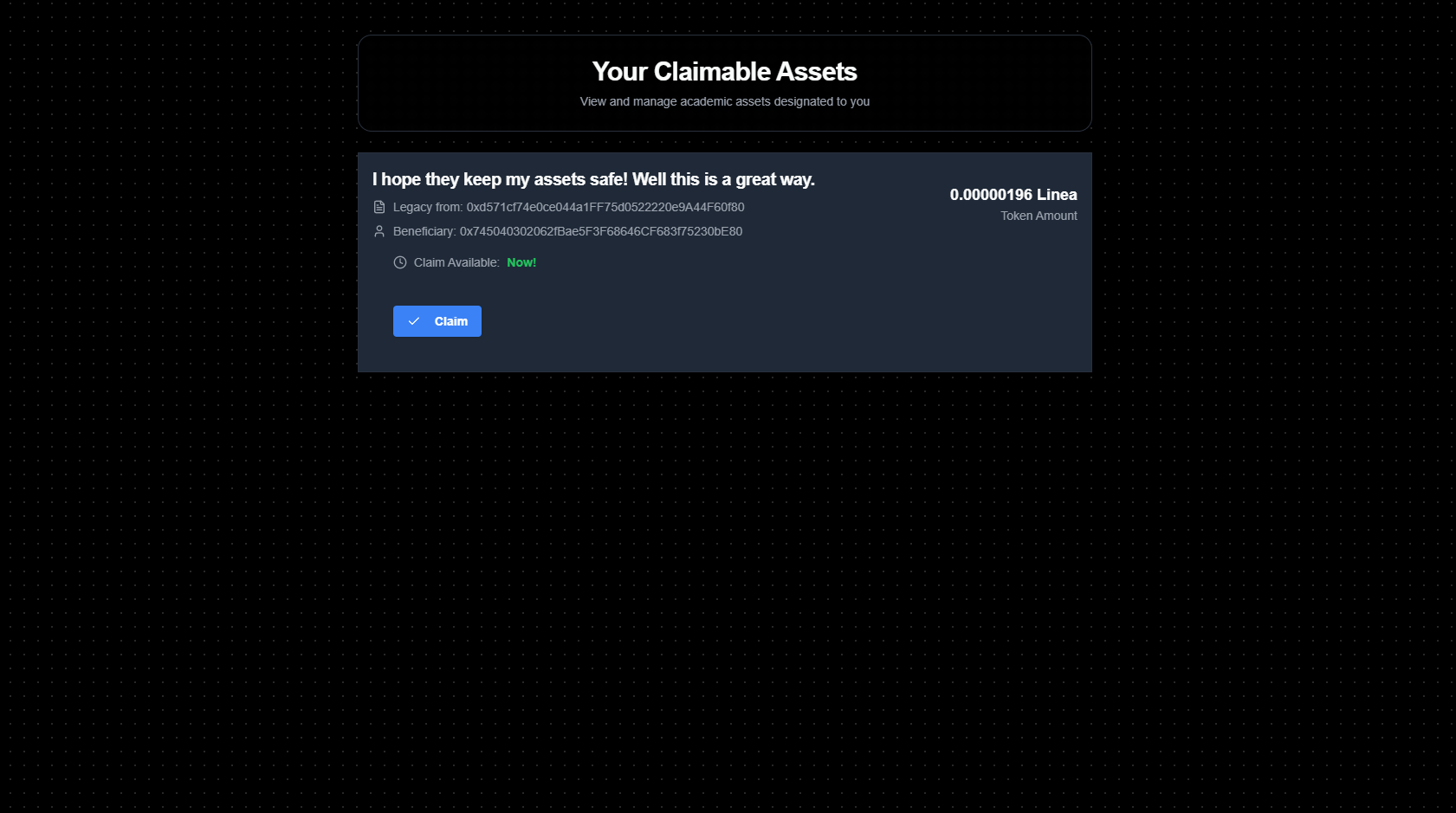 LINEA LEGACY - HackQuest